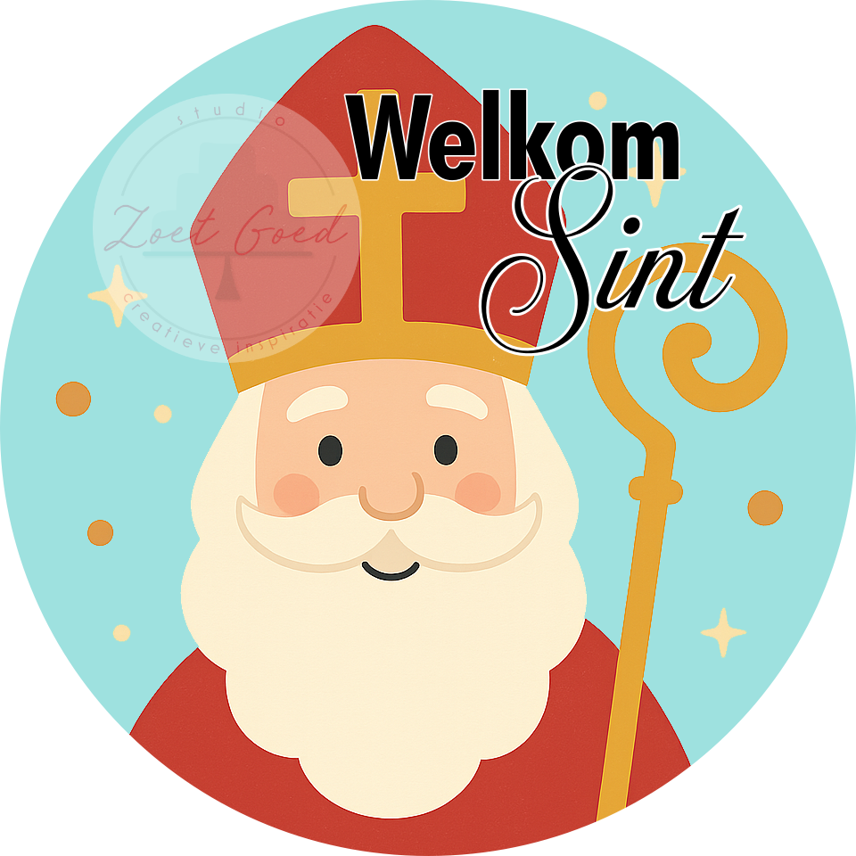 Eetbare prints - Sinterklaas Welkom Sint – Studio Zoet Goed